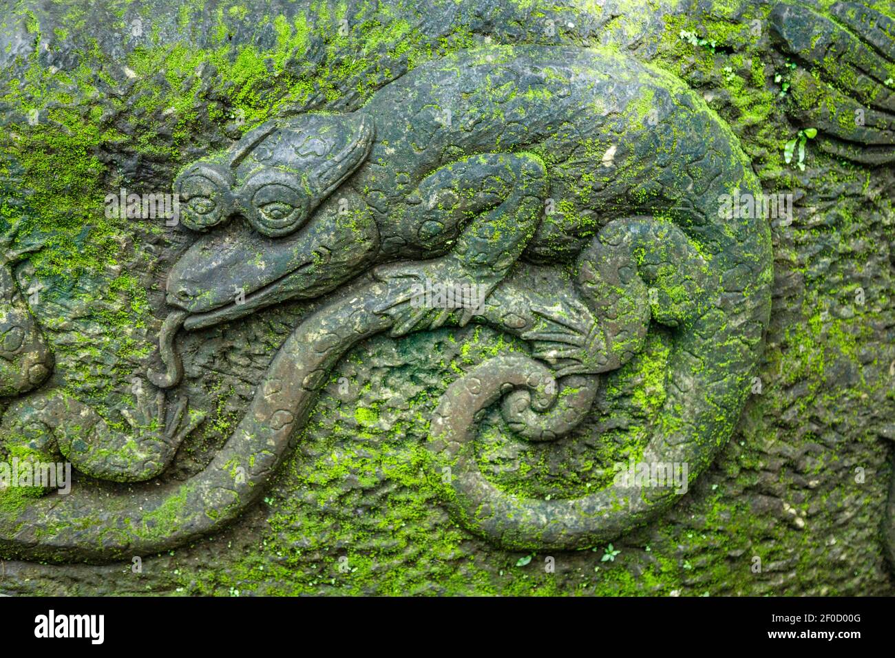 Stone carving at Mandala Suci Wenara Wana or Monkey Forest Ubud, Bali ...