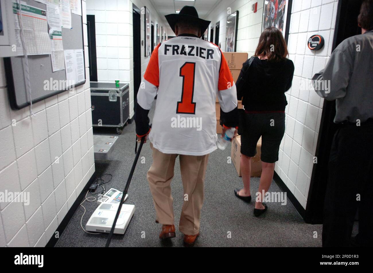 Pictured in this 2009 file photo, Joe Frazier wears his personalized ...
