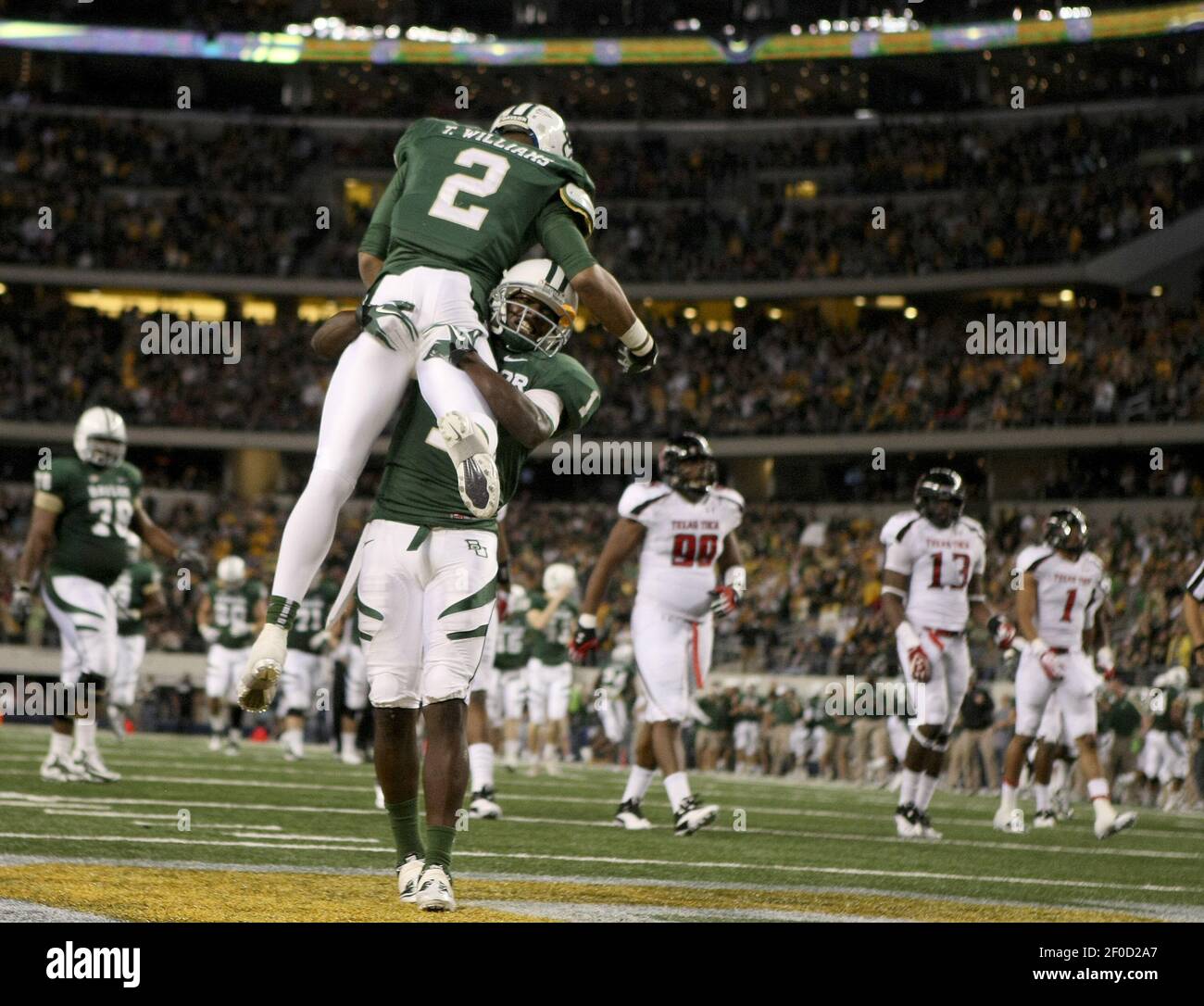 Terrance Williams (2) of Baylor celebrates a touchdown reception ...