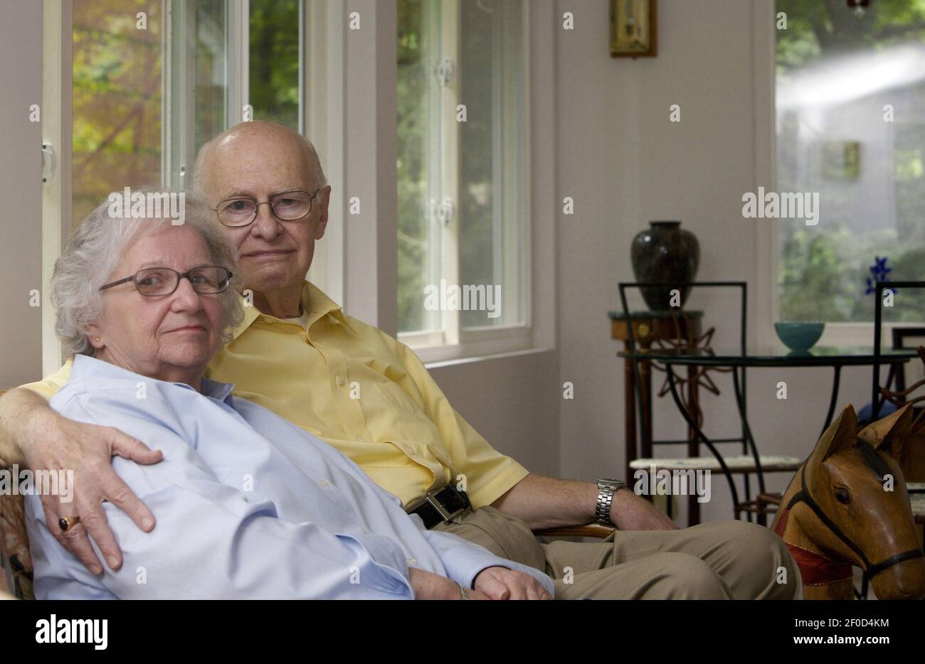 C. Lee Hanson, shown with is with Eunice at their Easton, Connecticut ...