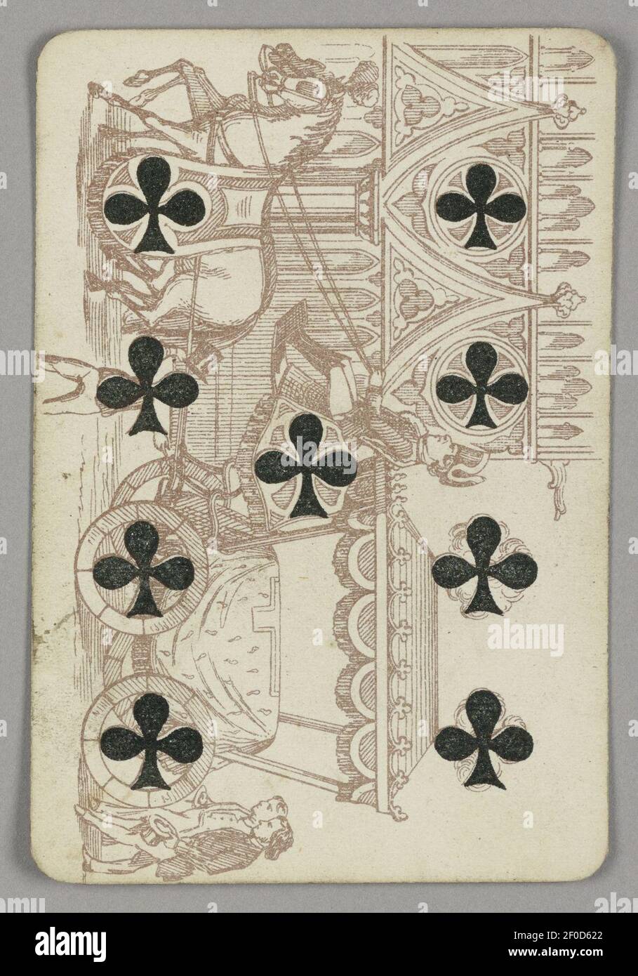 Playing Card, Nine of Clubs, late 19th century Stock Photo - Alamy