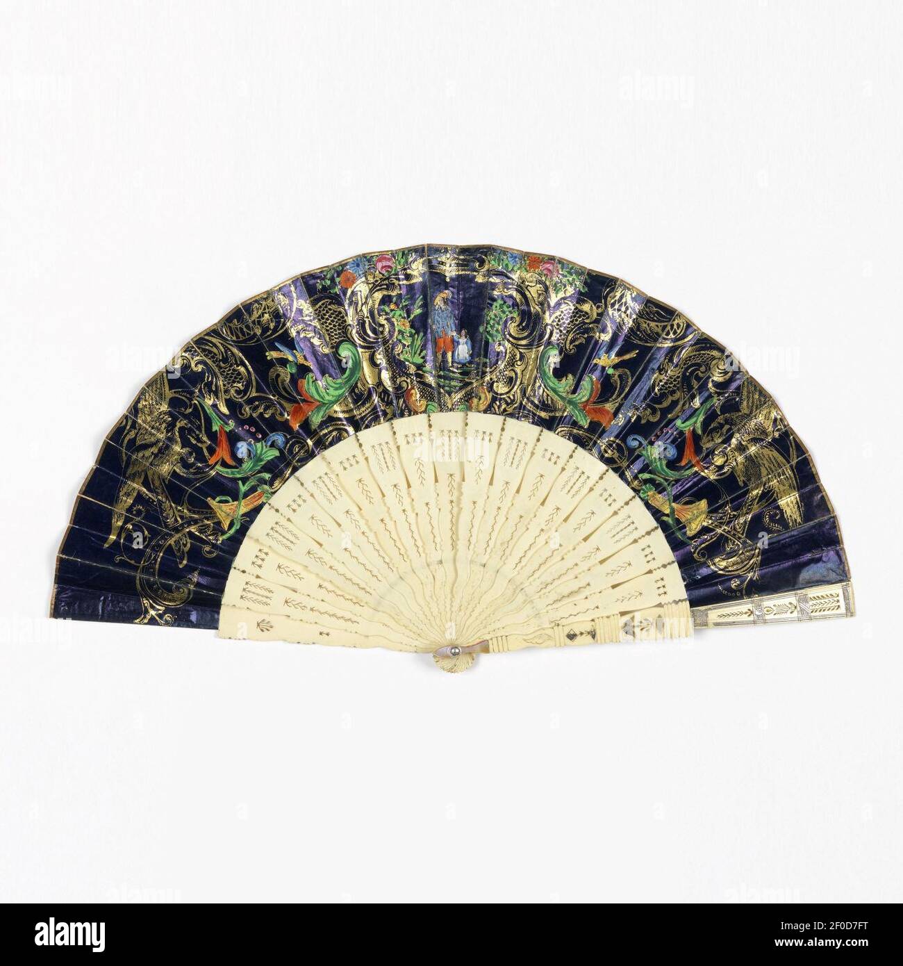 Pleated Fan (France), 1840–1849 Stock Photo - Alamy