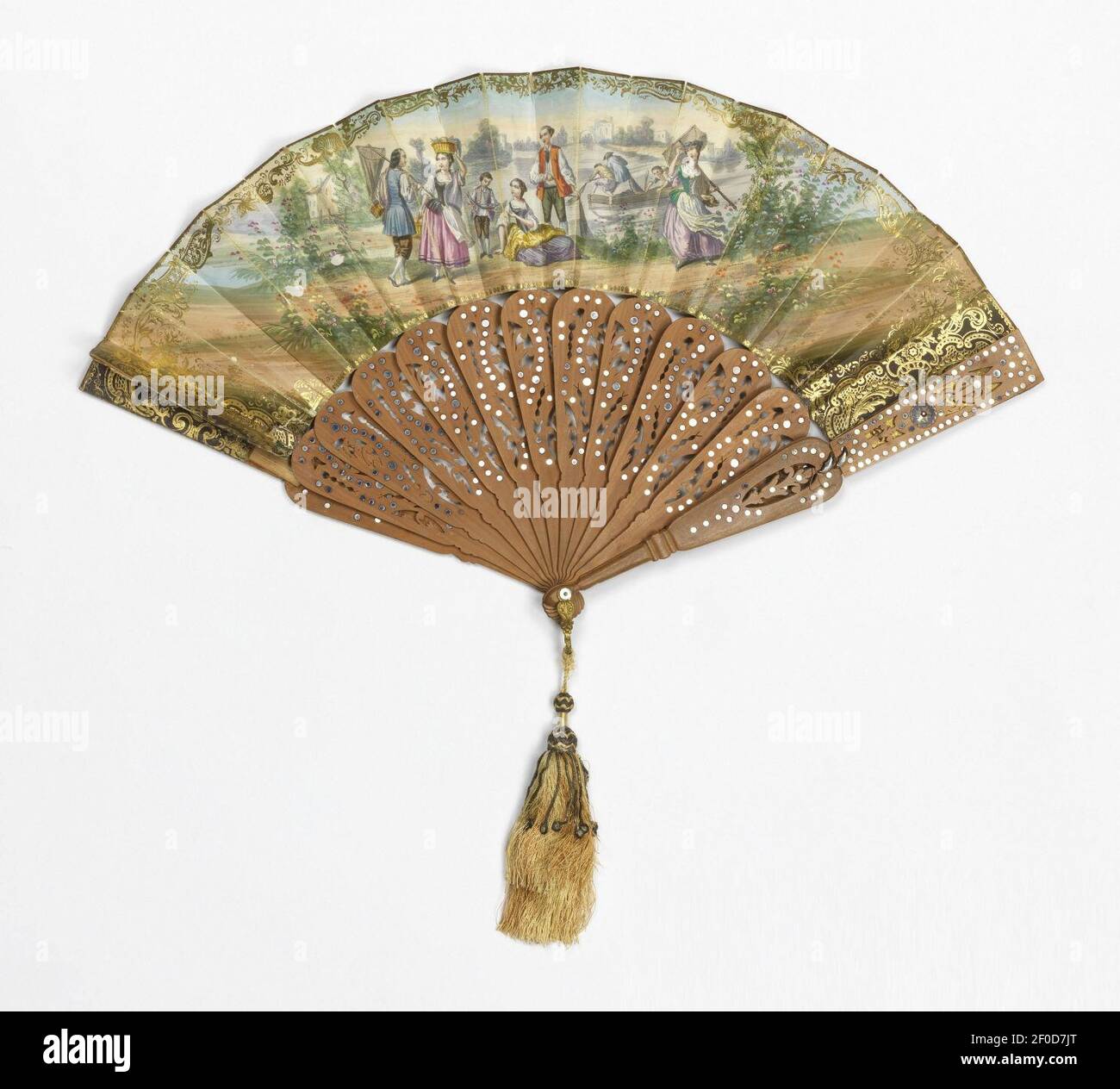 Pleated Fan (France), mid-19th century Stock Photo - Alamy