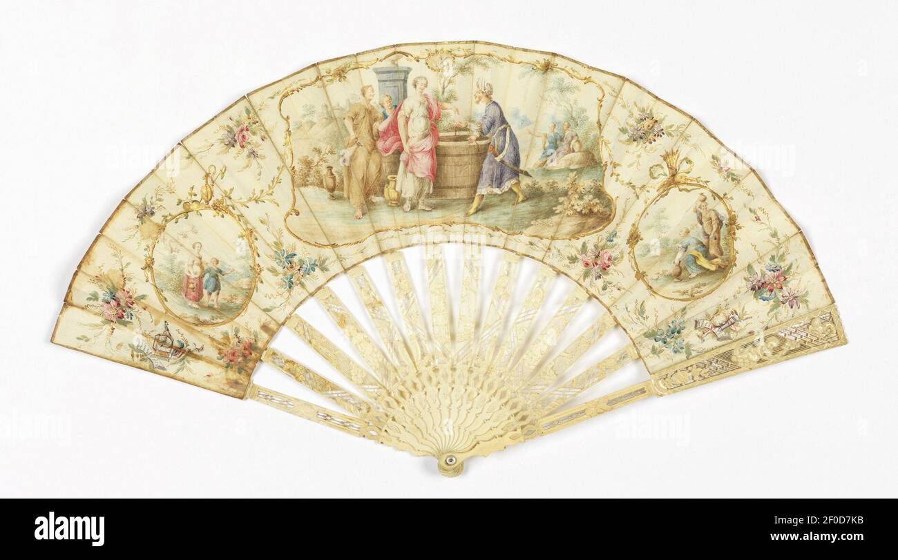 Pleated Fan (France), late 18th century Stock Photo - Alamy