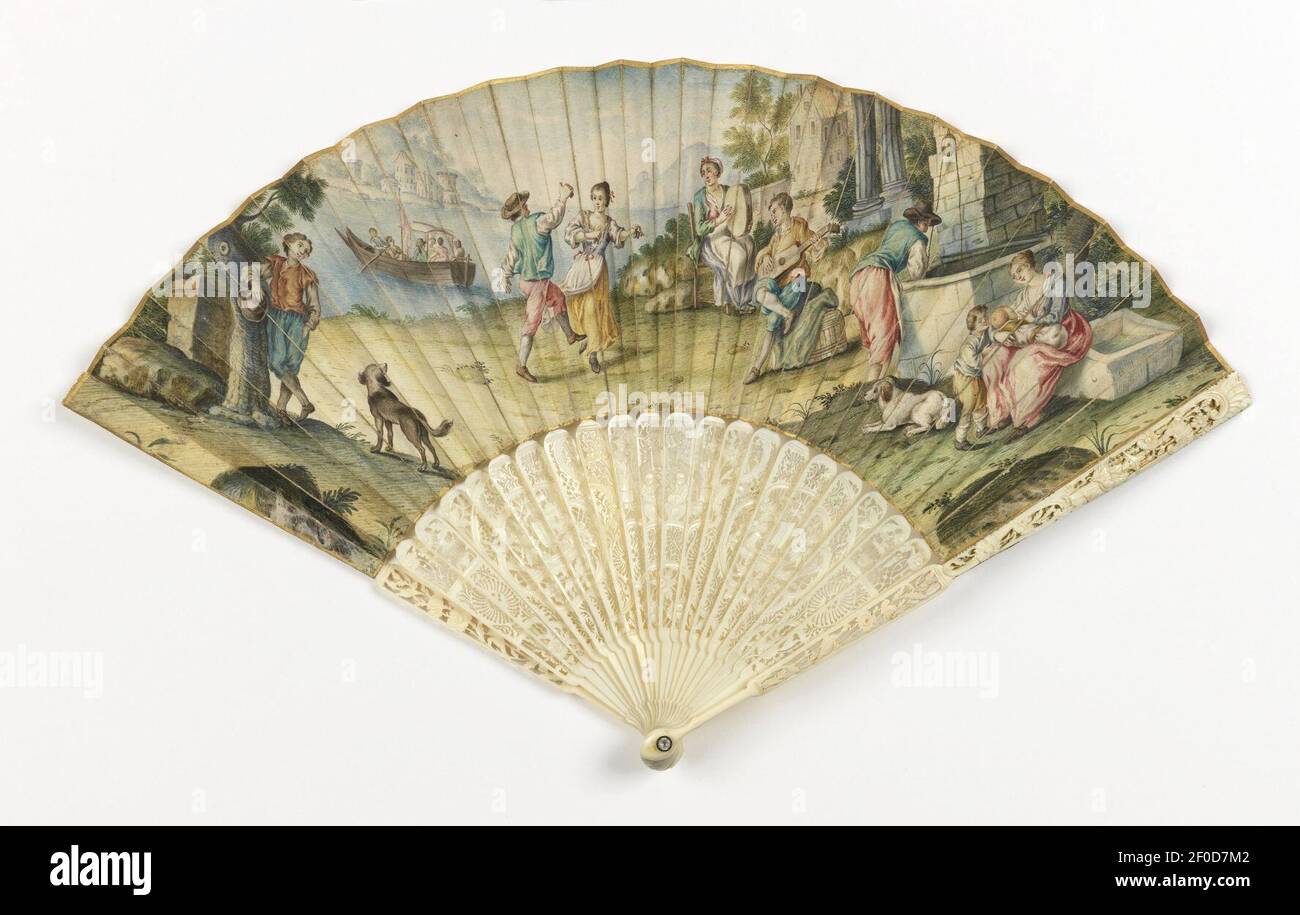 Pleated Fan (Italy), 1770 Stock Photo - Alamy