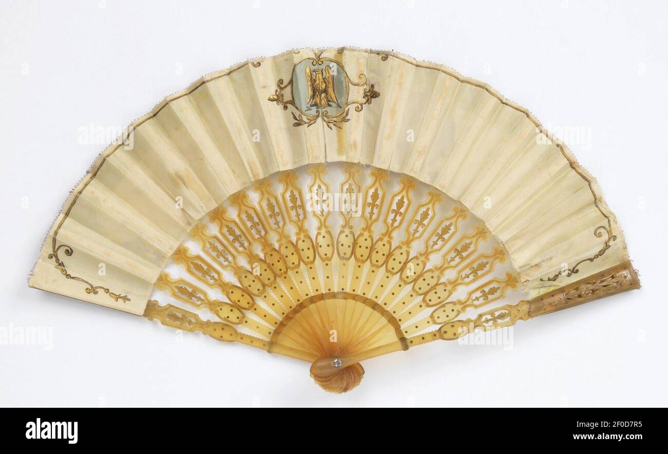 Pleated Fan And Case (France), late 19th–early 20th century Stock Photo ...