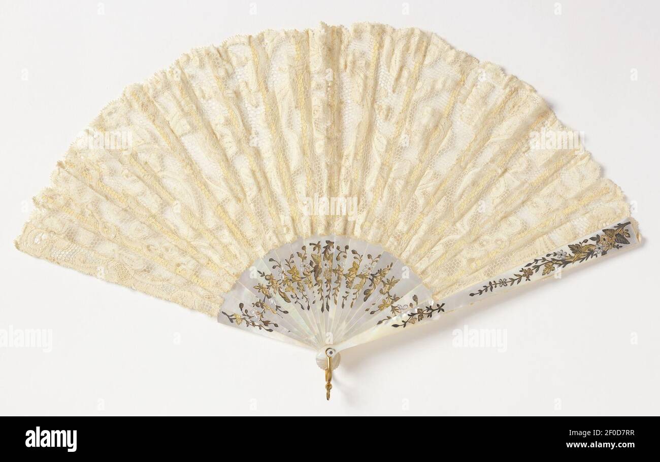 Pleated Fan And Case, late 19th century Stock Photo - Alamy