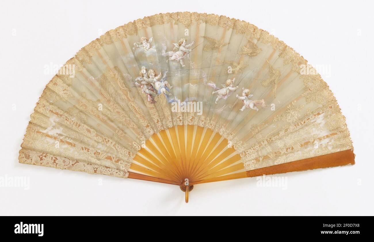 Pleated Fan, 19th century Stock Photo - Alamy