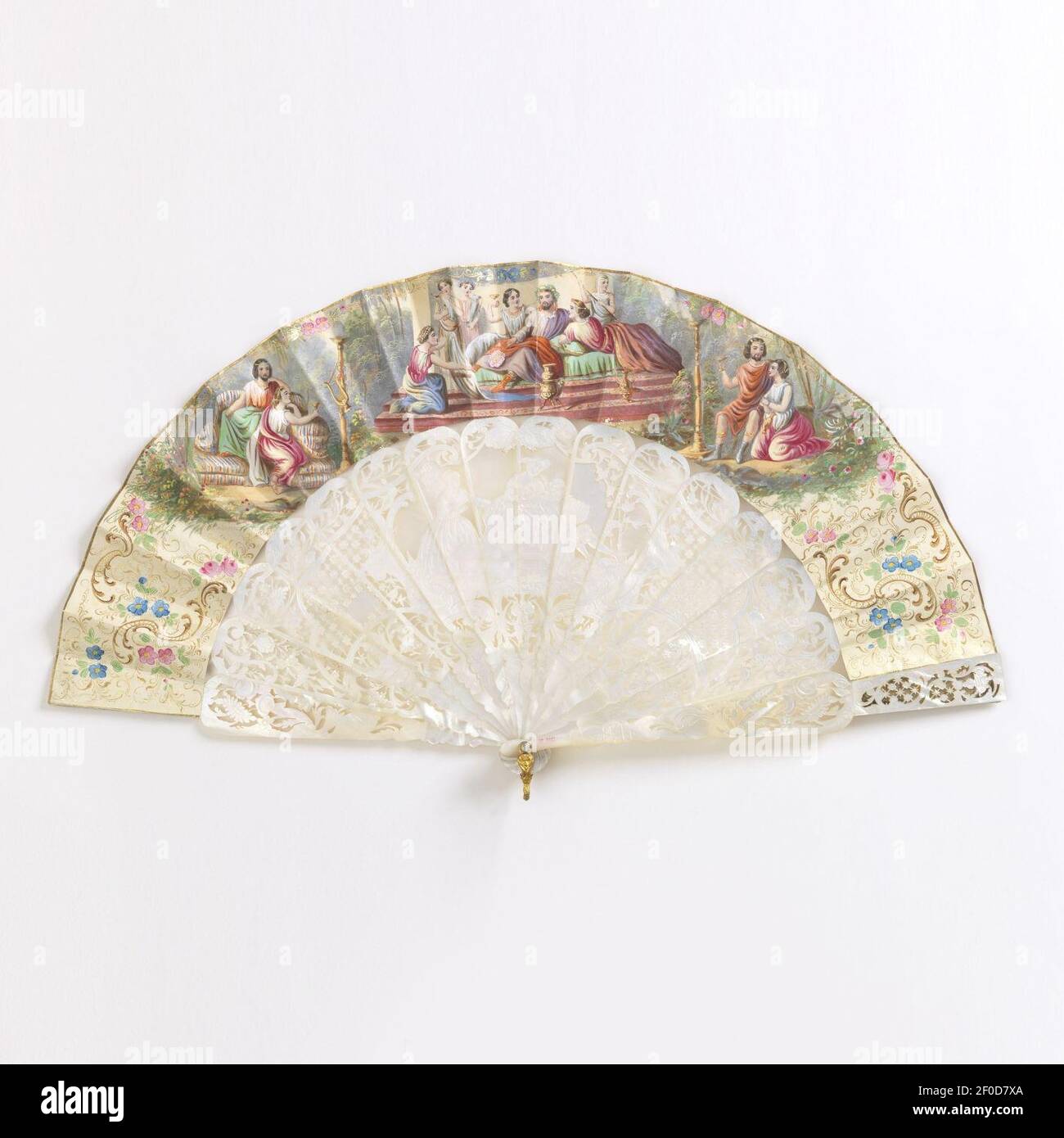 Pleated Fan And Case, late 19th century Stock Photo - Alamy
