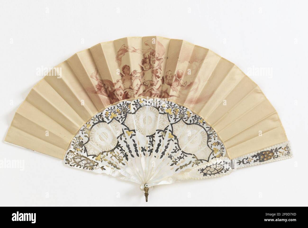 Pleated Fan, 19th century Stock Photo - Alamy
