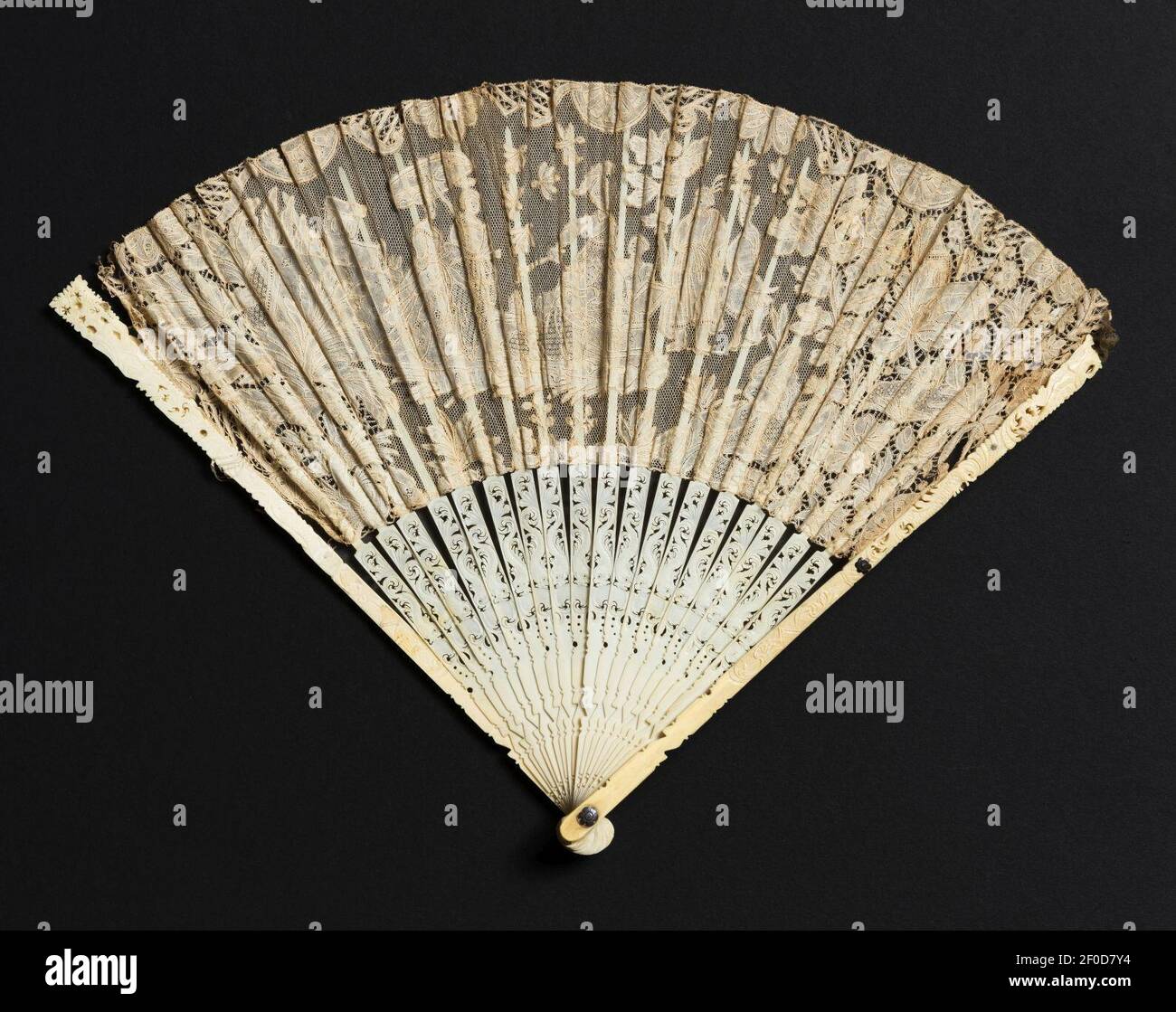Pleated Fan, 1720–30 Stock Photo - Alamy