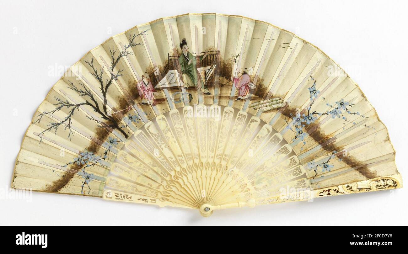Pleated Fan, 1760–1800 Stock Photo - Alamy