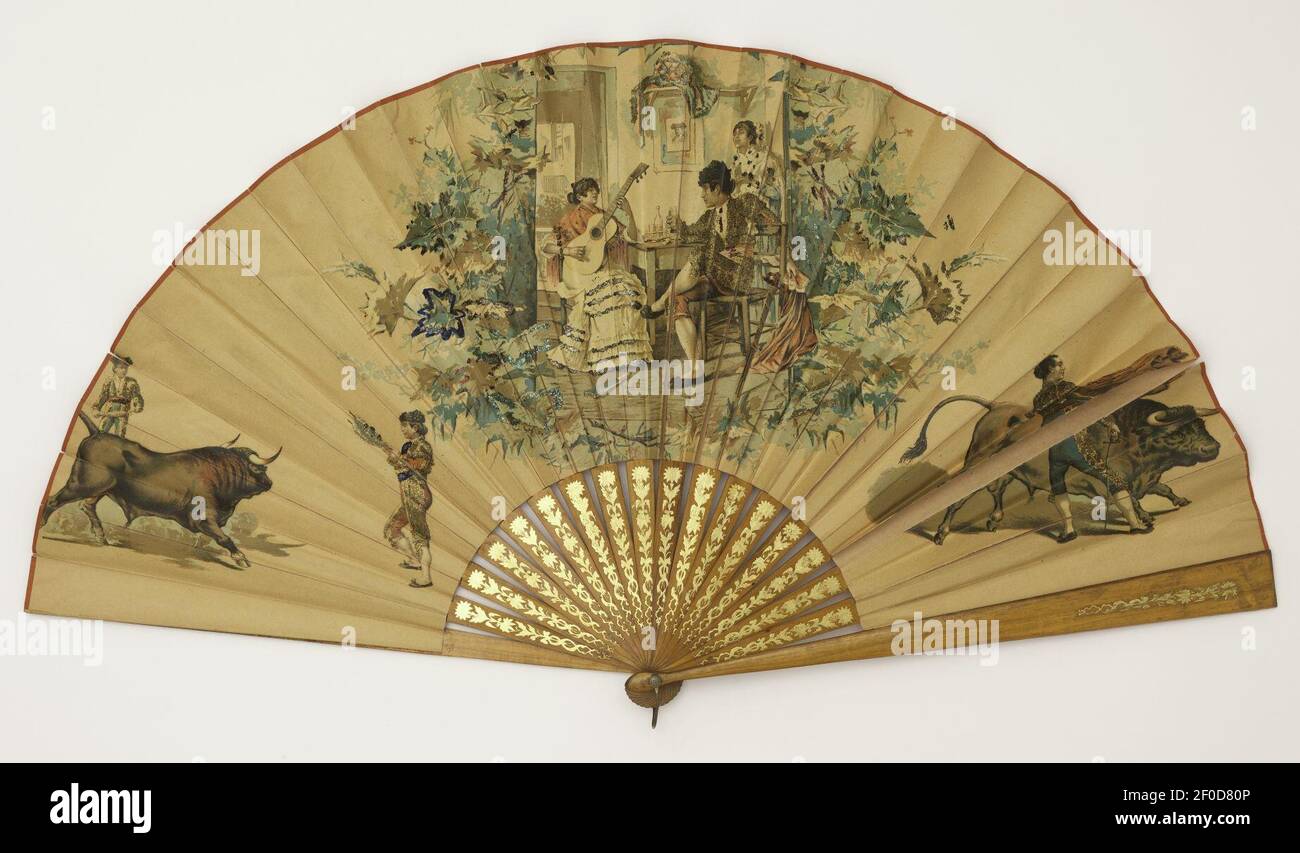 Pleated Fan, 1880 Stock Photo - Alamy