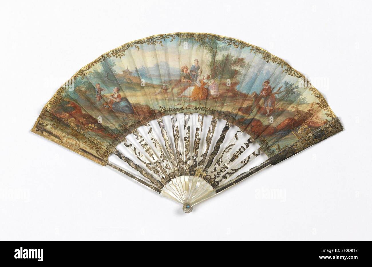 Pleated Fan, late 18th century Stock Photo - Alamy