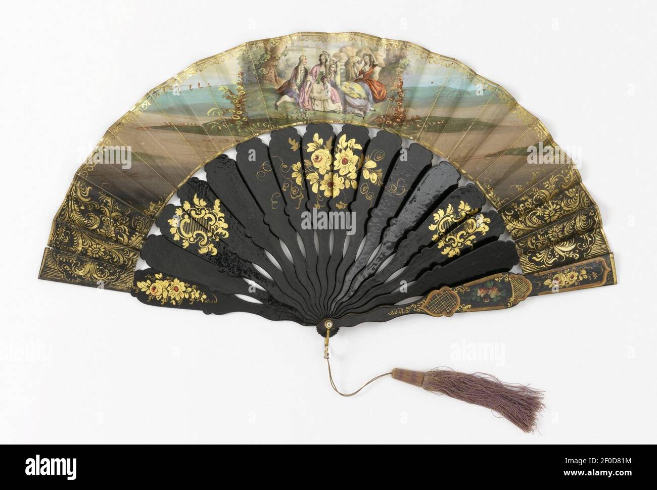 Pleated Fan, ca. 1850 Stock Photo - Alamy
