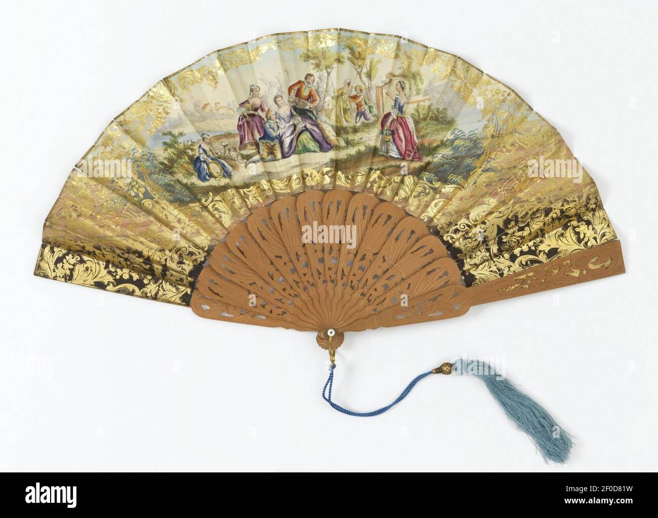 Pleated Fan, ca. 1840 Stock Photo - Alamy