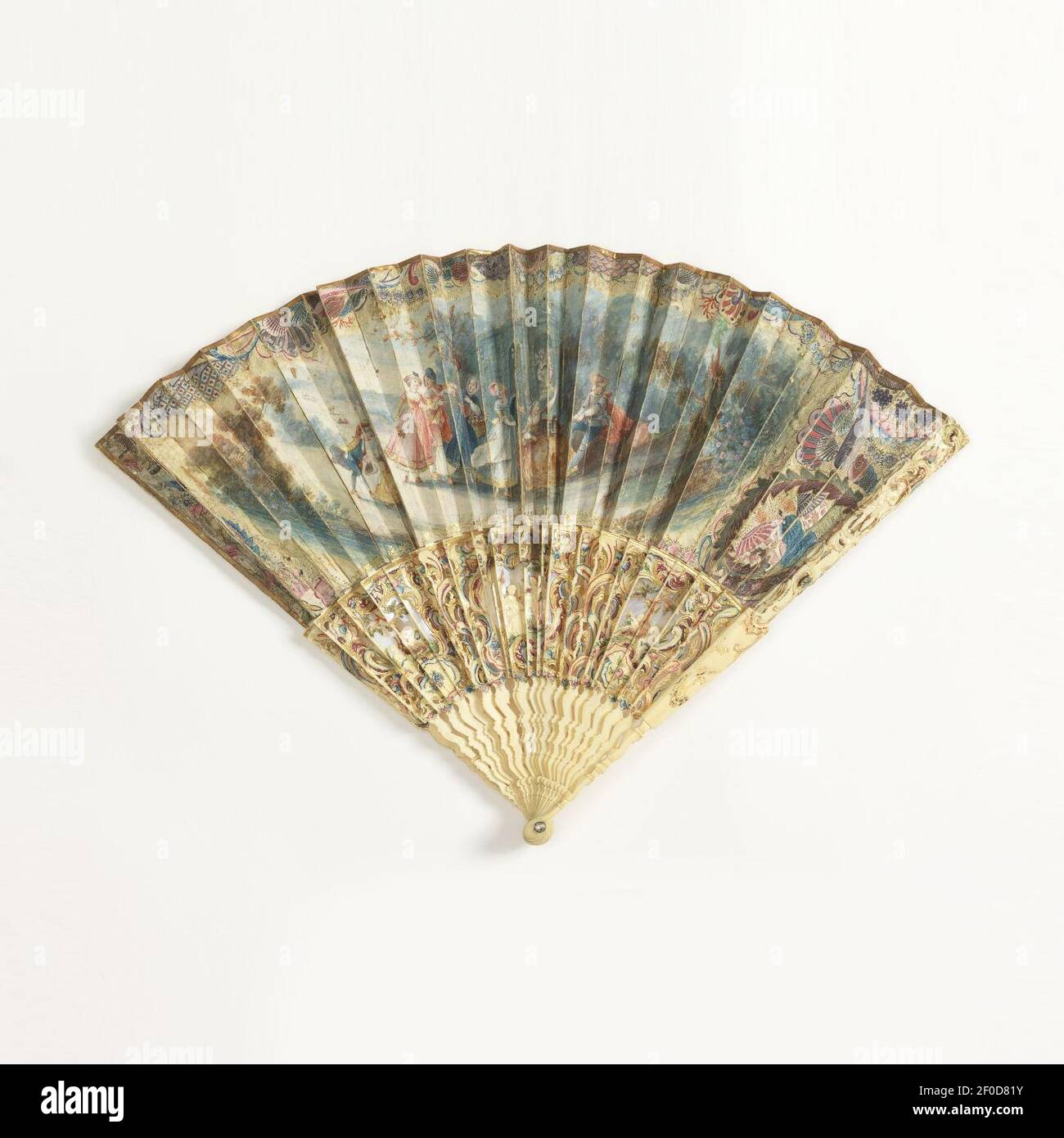 Pleated Fan, late 18th century Stock Photo - Alamy