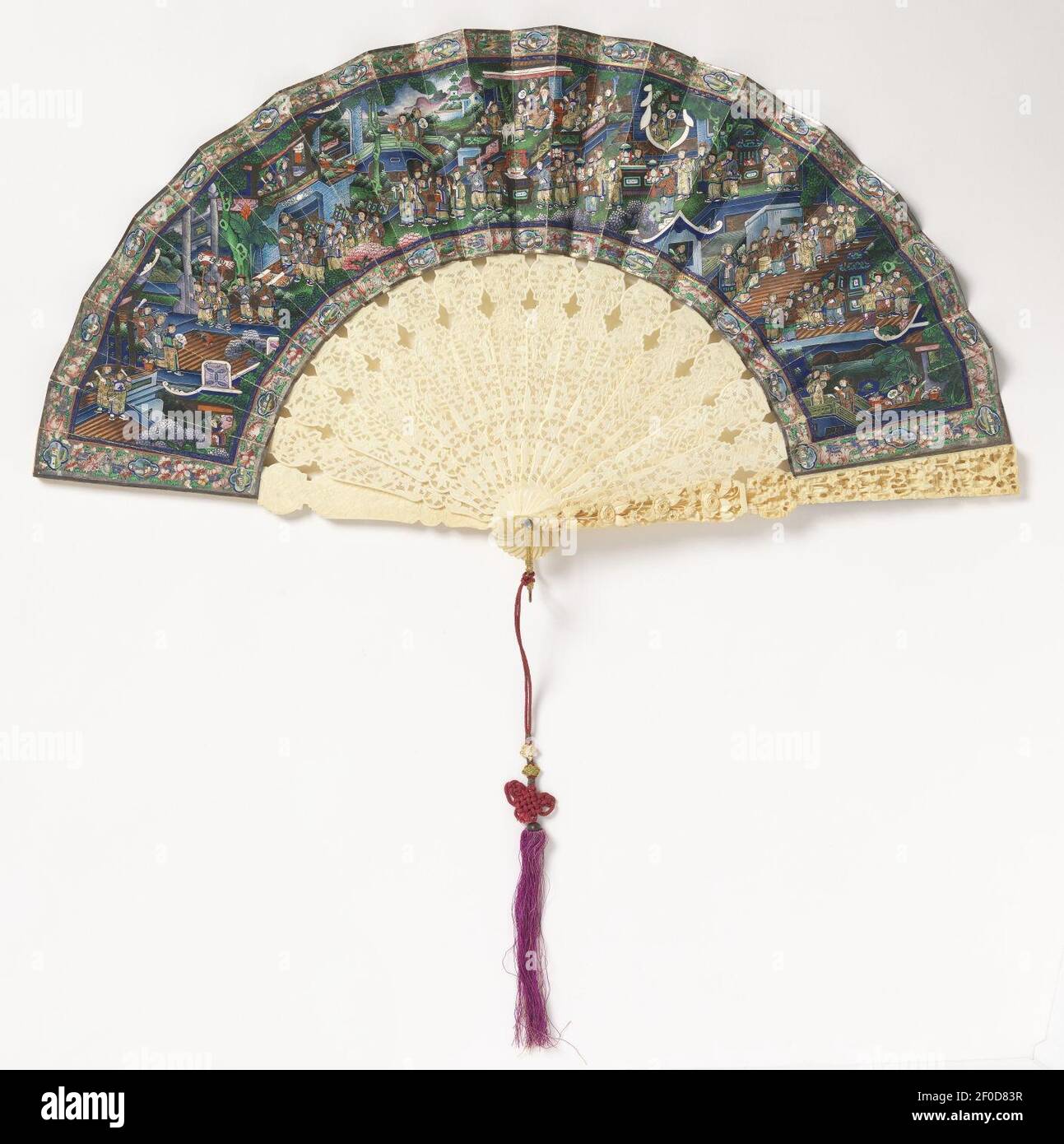 Pleated Fan, mid- 19th century Stock Photo - Alamy