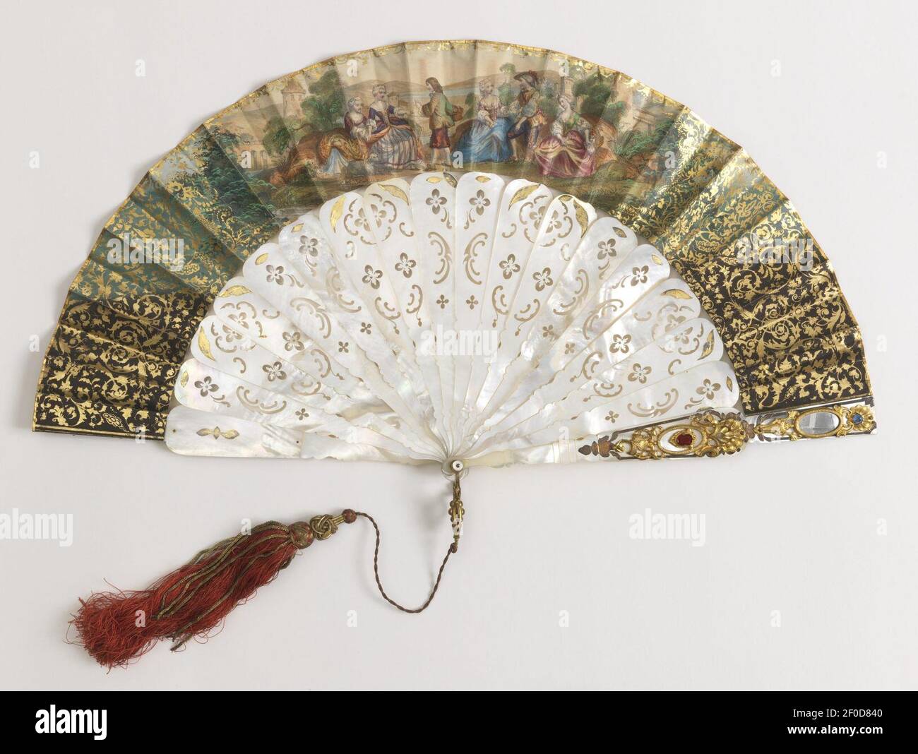 Pleated Fan, late 19th century Stock Photo - Alamy