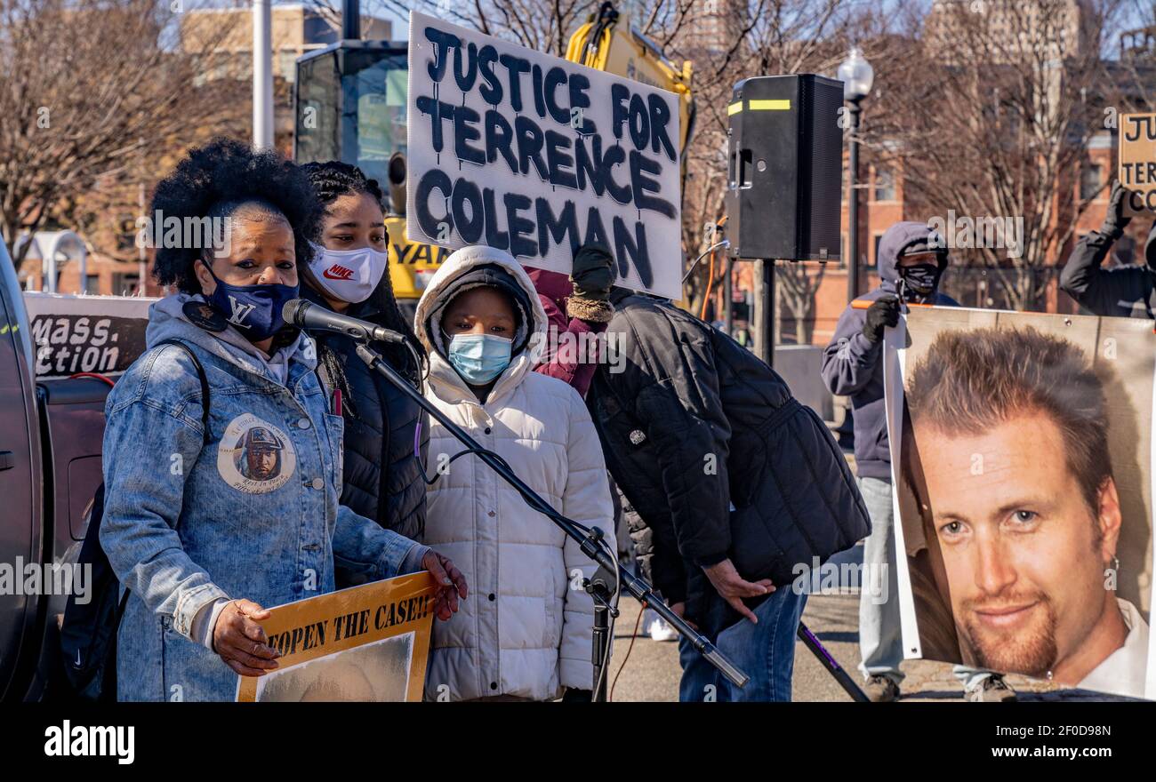 March 6, 2021, Boston, Massachusetts, USA: Hope Coleman, mother of ...