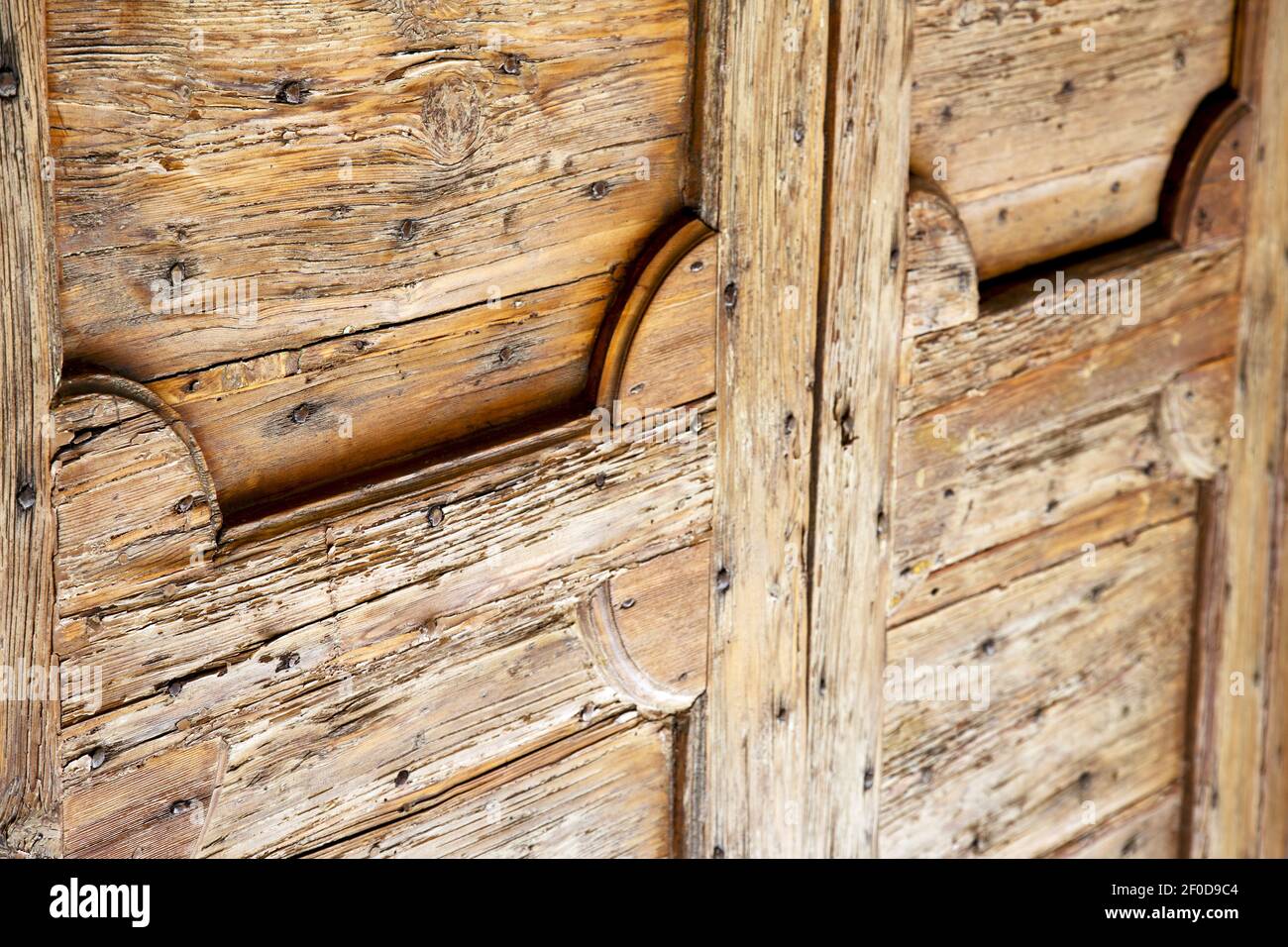 Cavaria in a door curch closed wood italy Stock Photo - Alamy