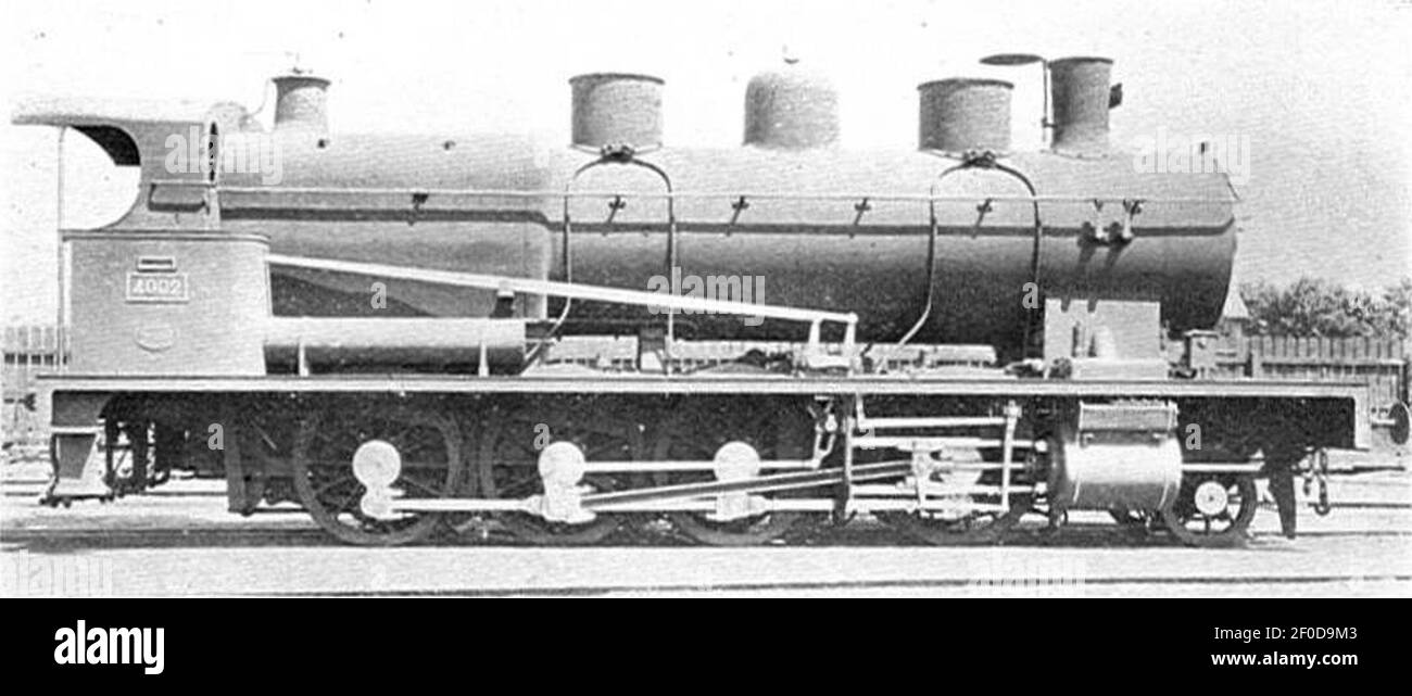 PLM Railway 2-8-0 locomotive, 4002 (Howden, Boys' Book of Locomotives ...