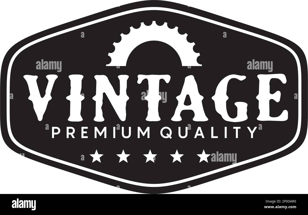 Vintage classic industrial logo design vector template Stock Vector ...