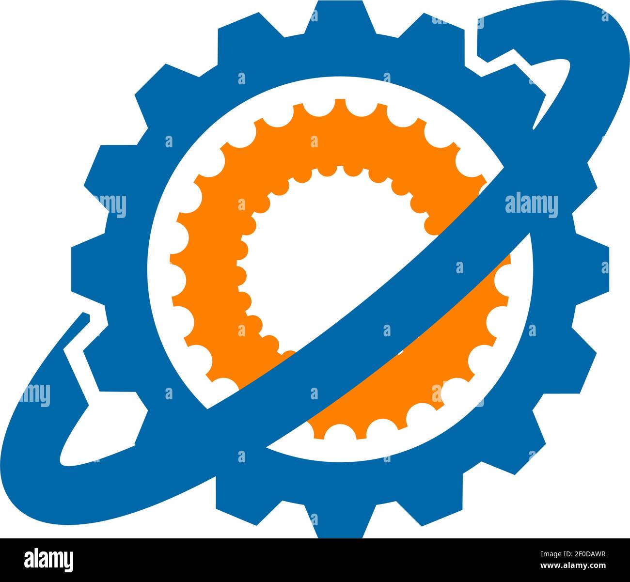 Industrial business company logo design with using gear icon vector ...
