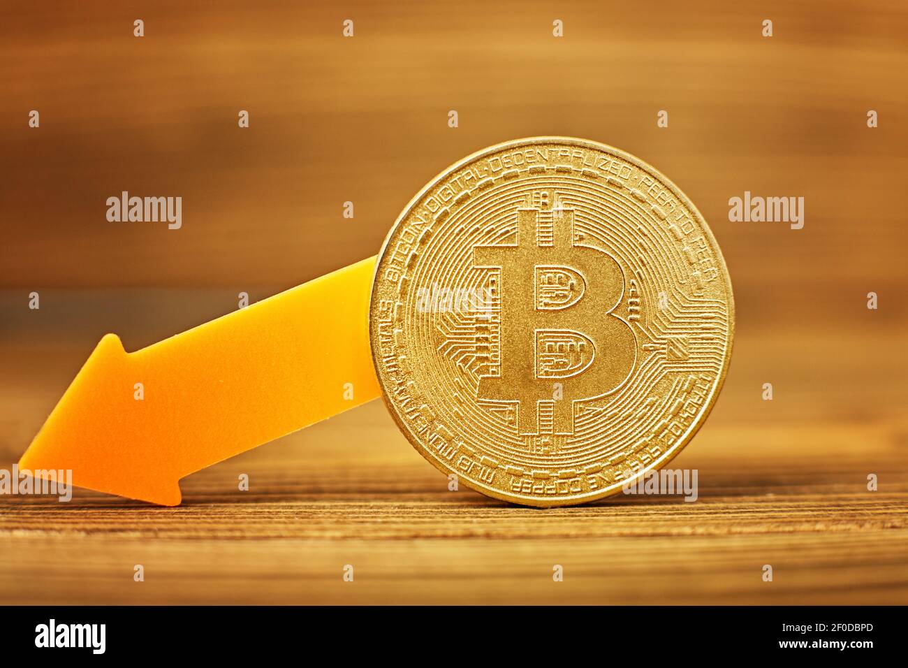 Bitcoins with Candle stick graph chart and digital background.Golden ...