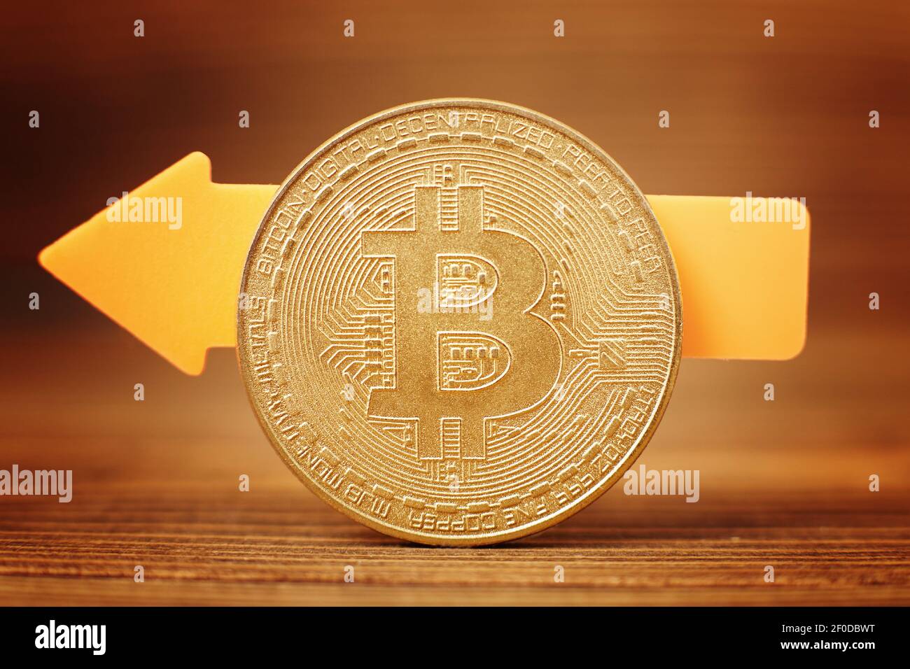Bitcoins with Candle stick graph chart and digital background.Golden ...