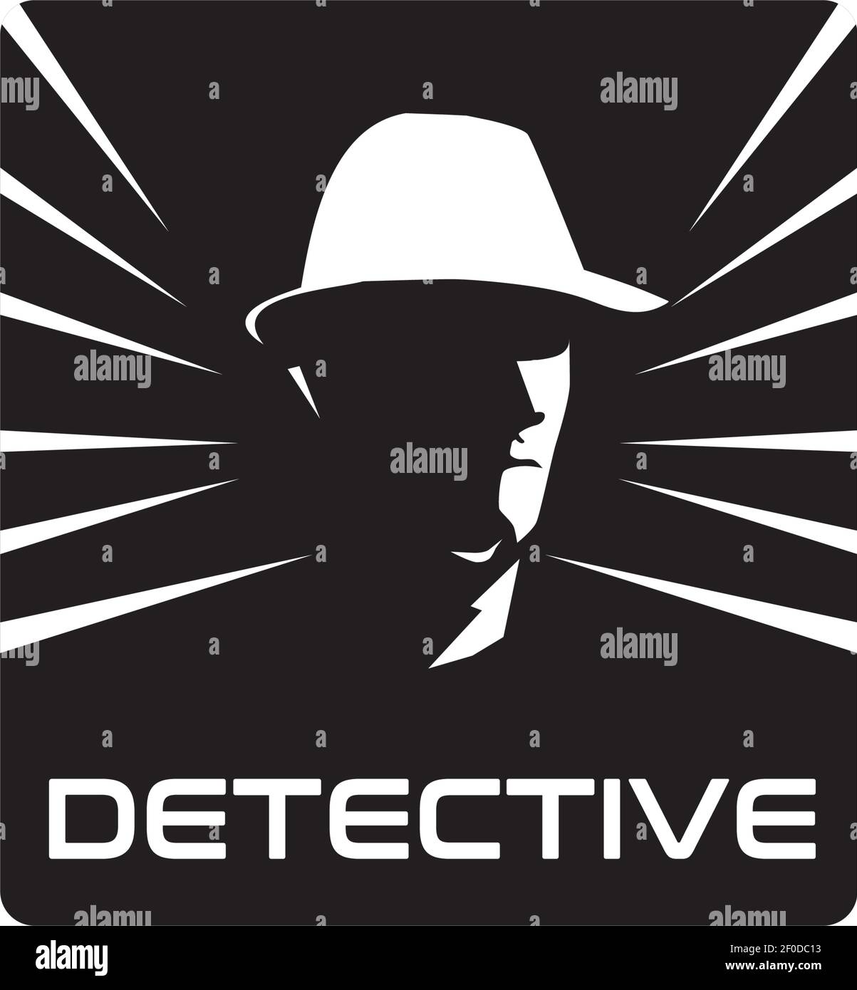Detective character logo design vector template Stock Vector Image ...