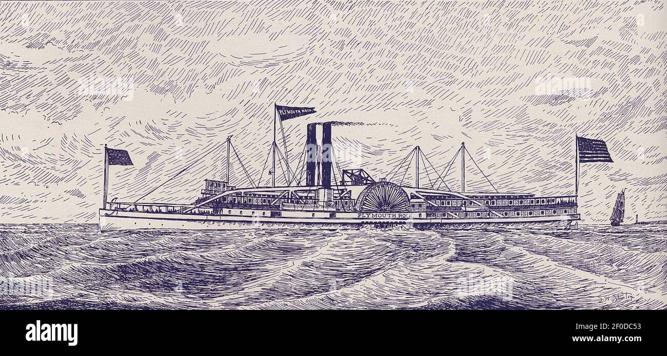 Plymouth Rock (steamboat 1854) 01 Stock Photo - Alamy