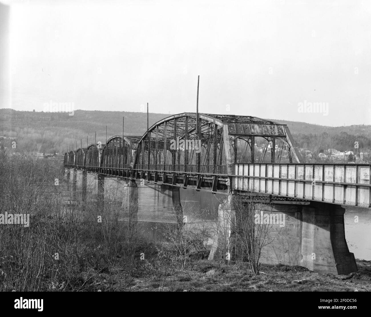 PLYMOUTH PA - Plymouth-Breslau Bridge - HABS LofC 1989 Stock Photo - Alamy