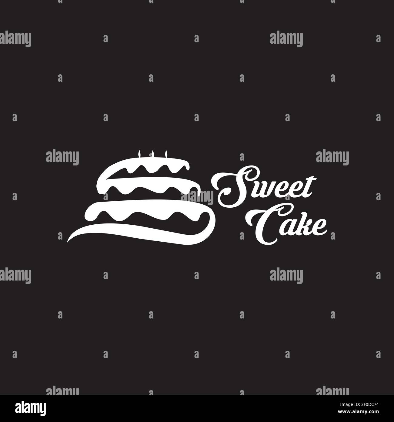 Cake shop logo design with incorporated S letter and cake symbol design ...
