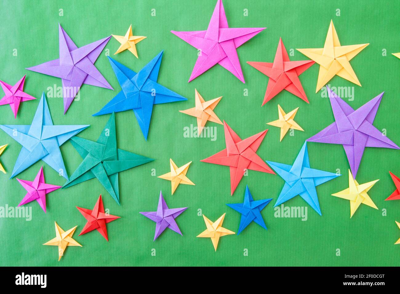 Colorful origami stars Stock Photo - Alamy