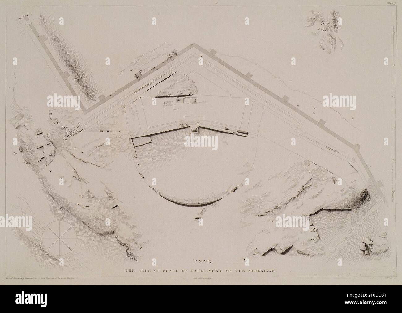 Pnyx The ancient place of Parliament of the Athenians - Cockerell ...