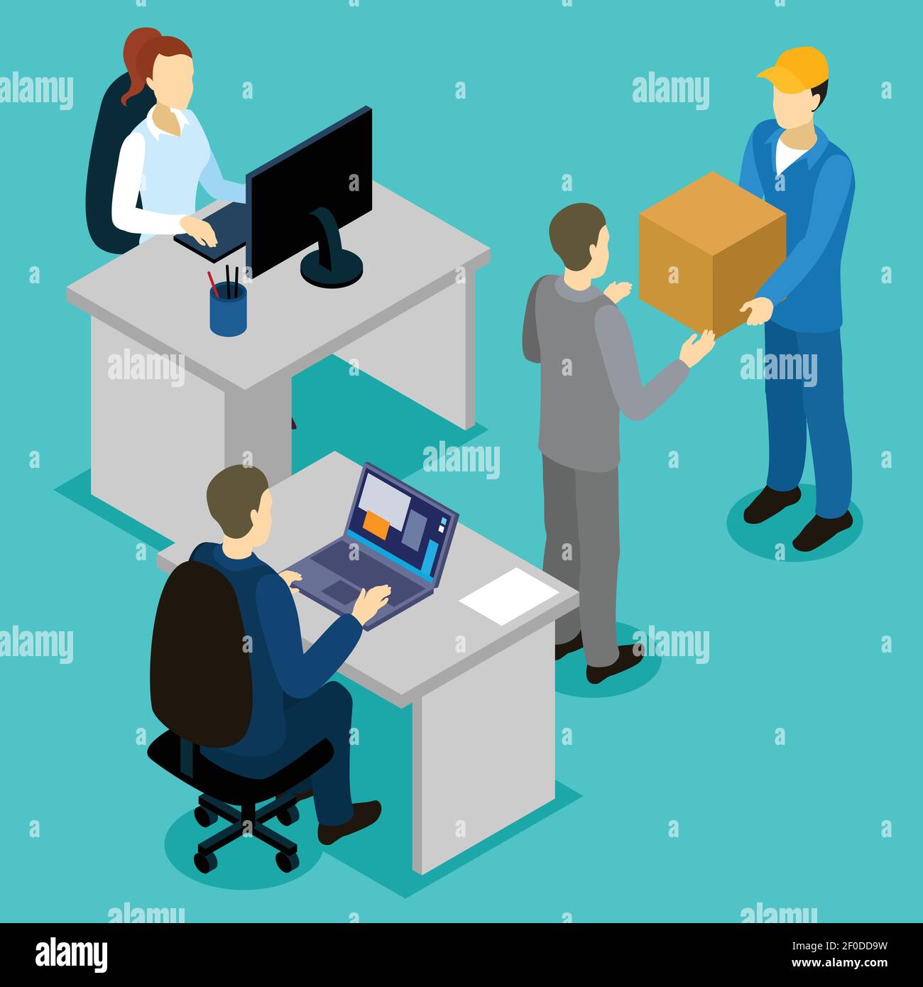 Delivery workforce Stock Vector Images - Alamy