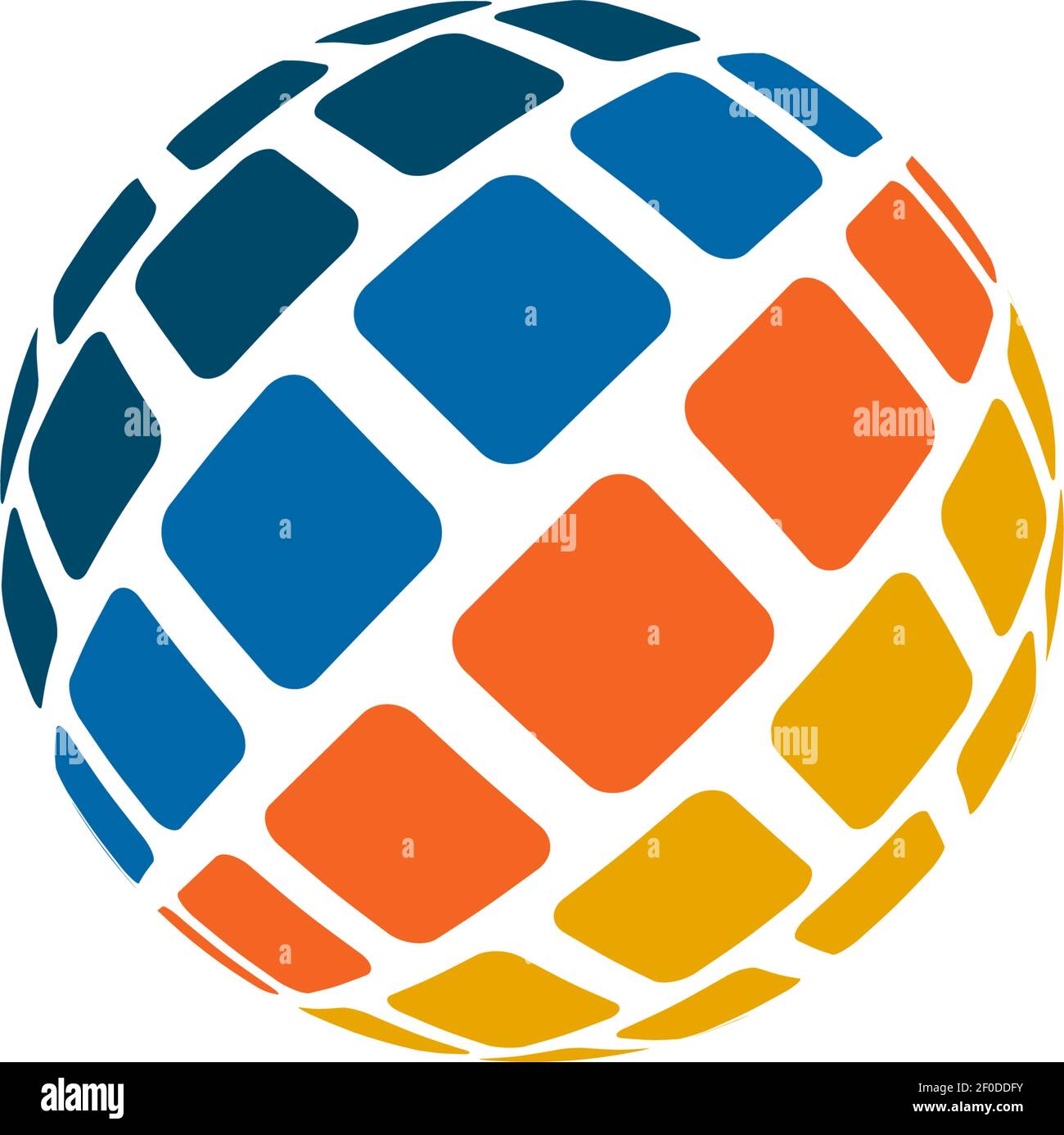 halftone globe 3d logo design inspiration vector template Stock Vector ...