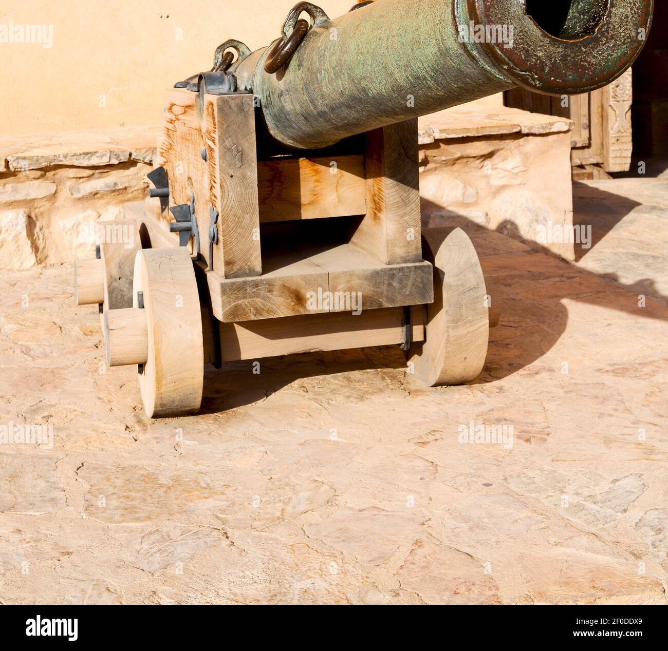 In oman muscat the old castle and cannon near the wall Stock Photo - Alamy