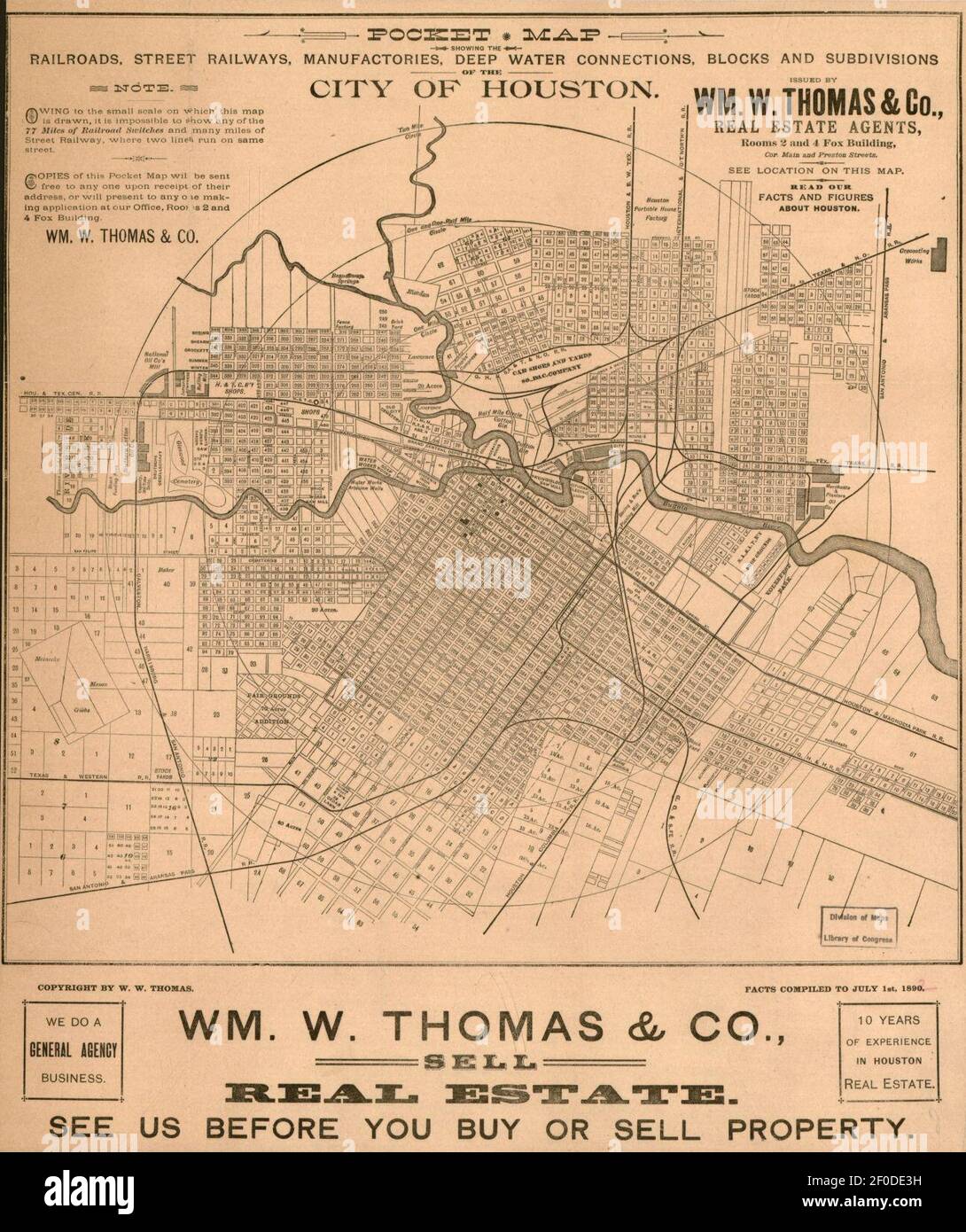 Pocket map showing the railroads, street railways, manufactories, deep ...