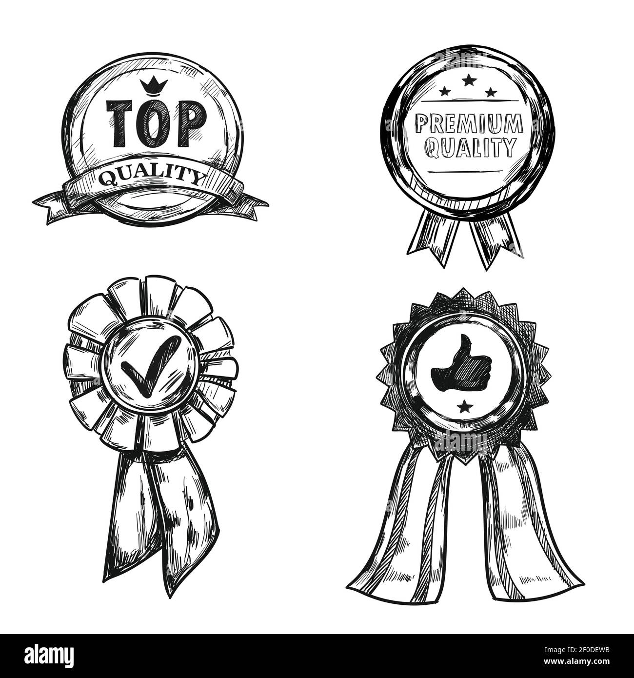 Drawing quality medal emblem set with top quality and premium quality ...