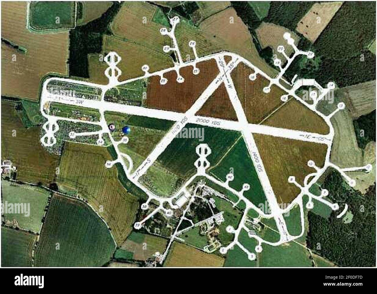 Podington airfield overlay Stock Photo - Alamy