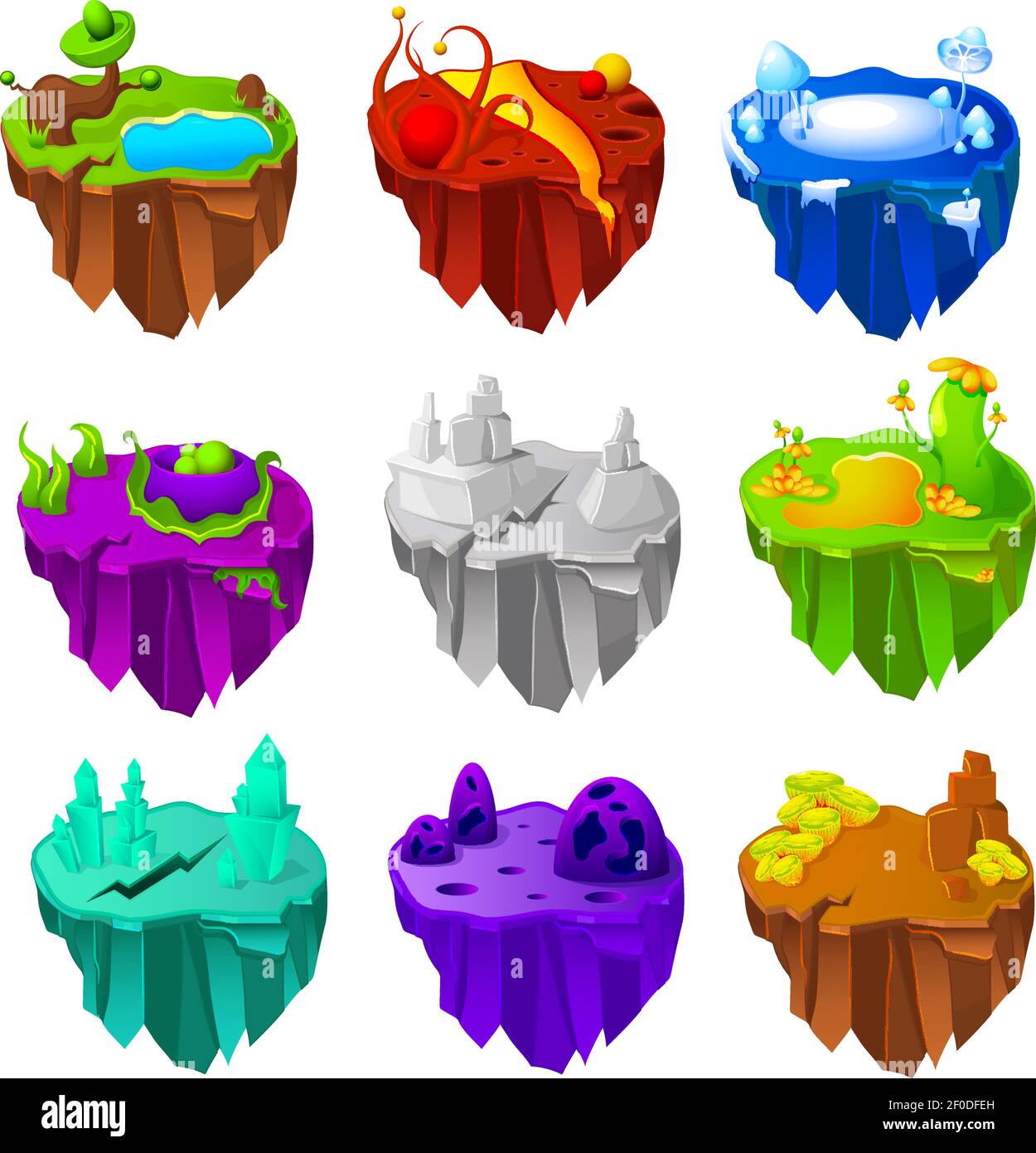 Islands of vegetation Stock Vector Images - Alamy