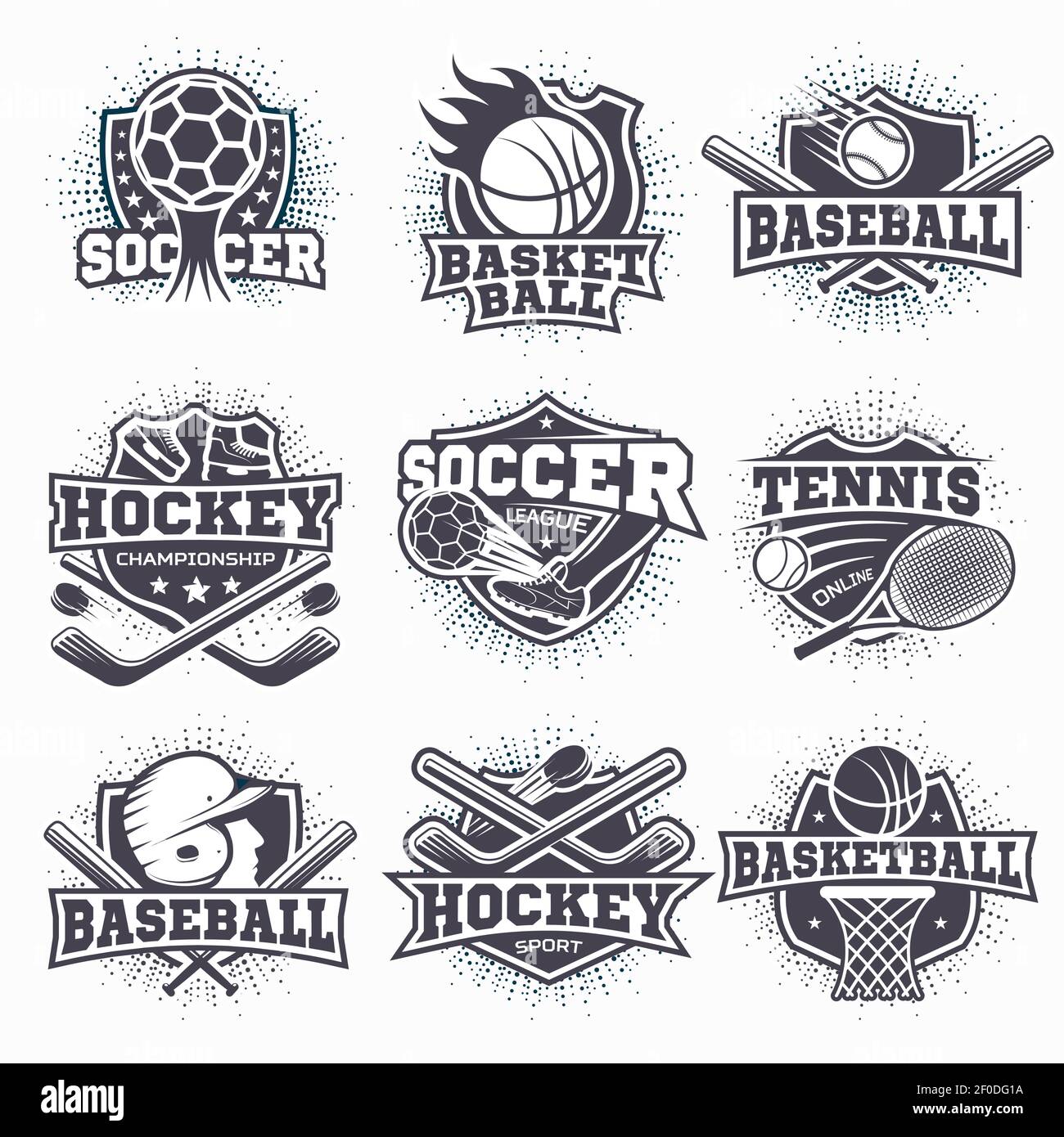Black And White Sport Logo