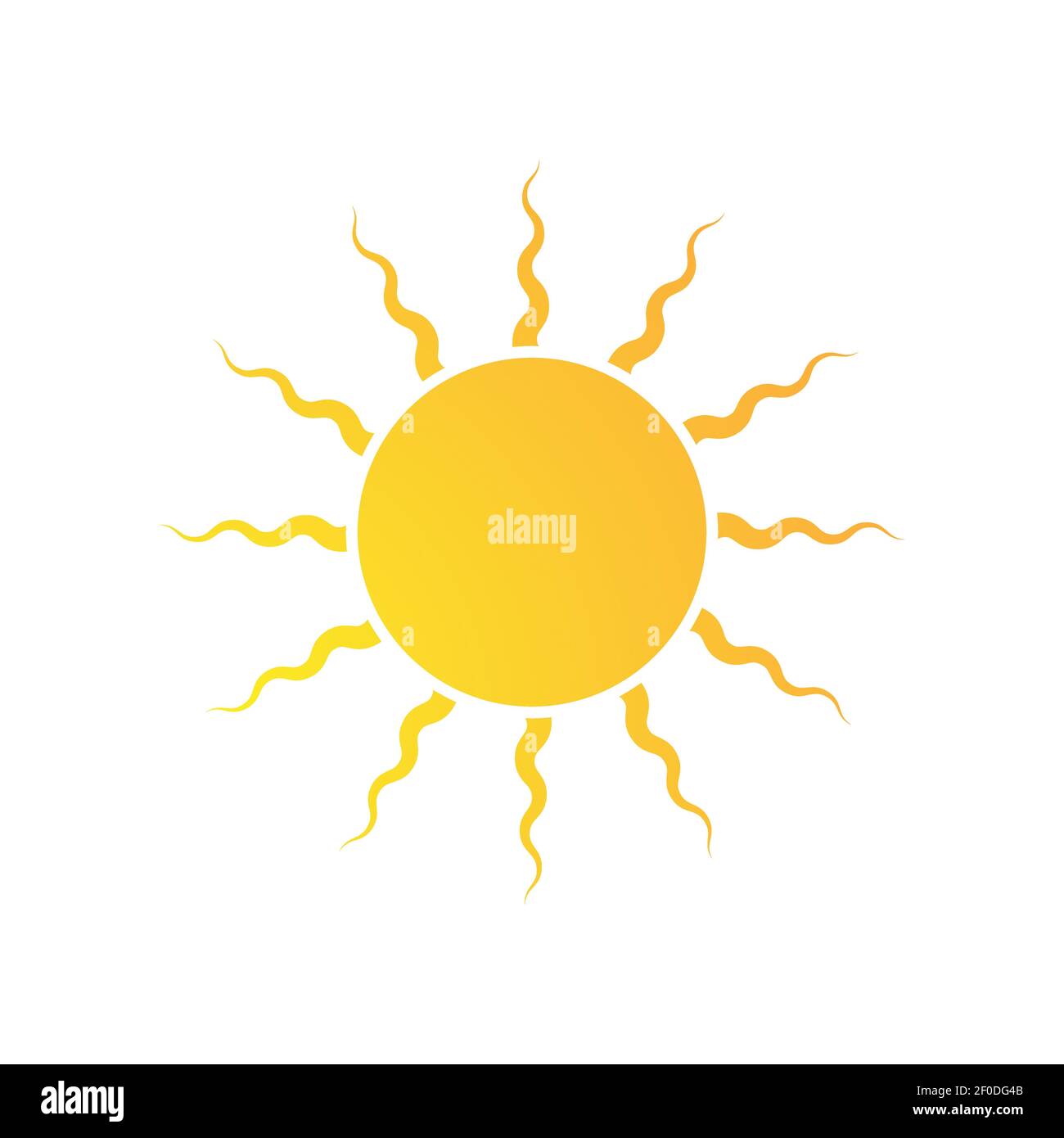 sun. Simple vector illustration isolated on white background. Flat ...
