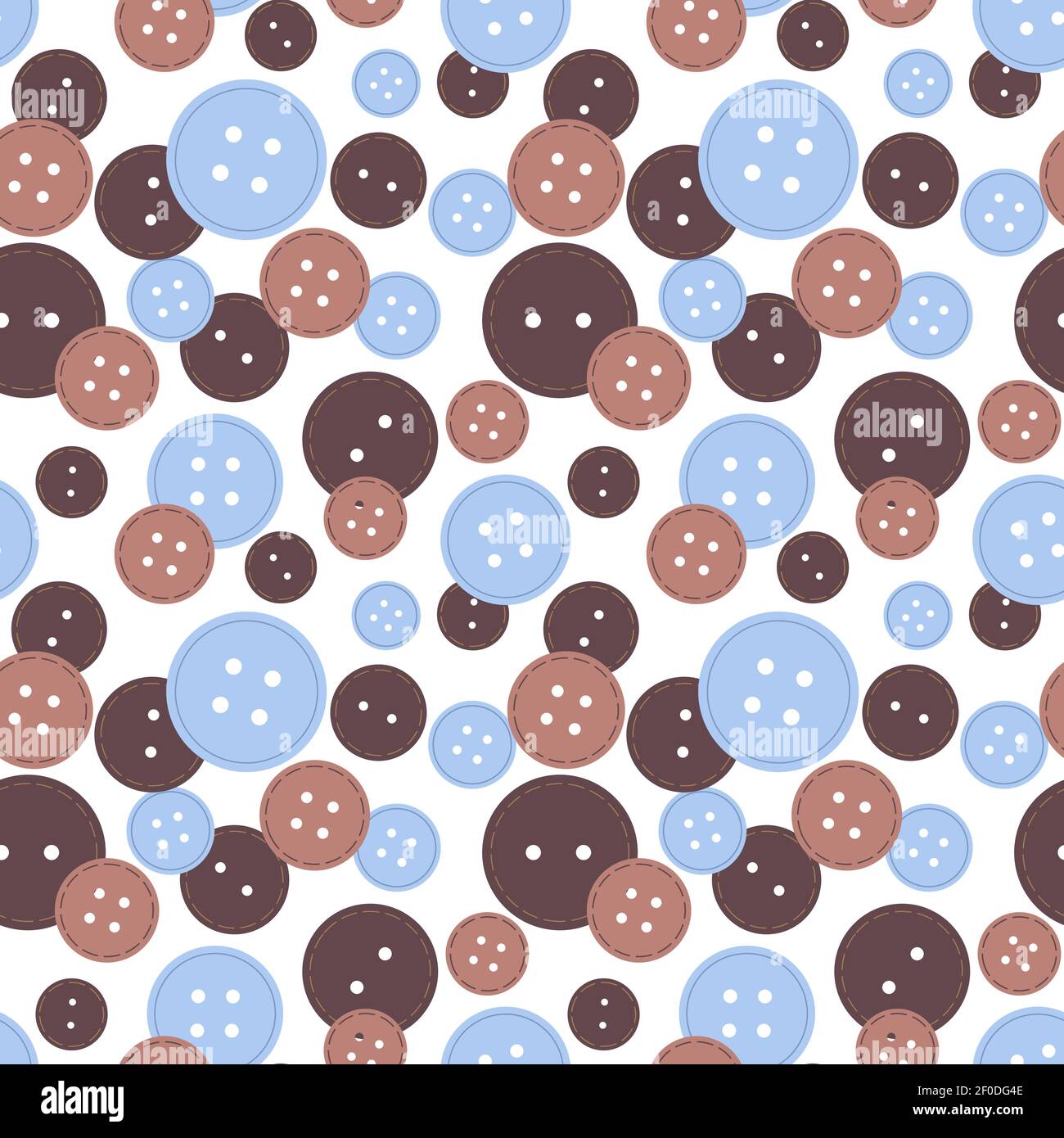 Pattern with blue and brown buttons. Vector illustration Stock Vector ...