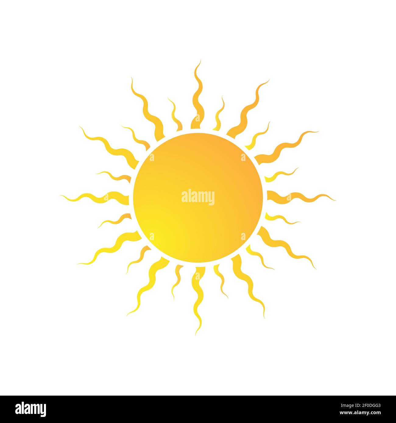 sun. Simple vector illustration isolated on white background. Flat ...