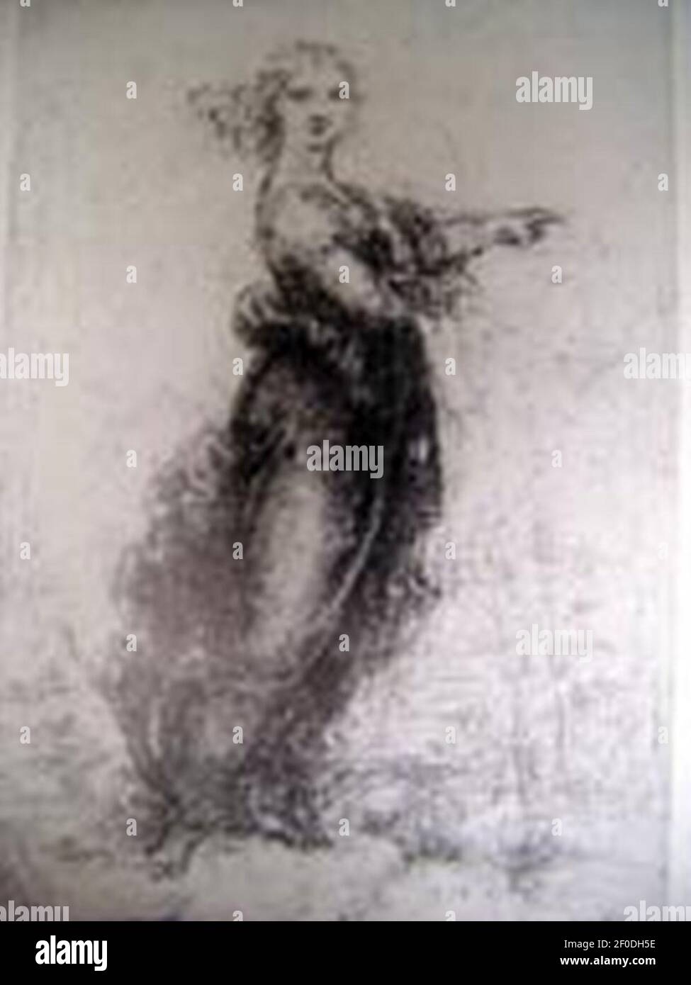 Pointing Lady by Leonardo da Vinci Stock Photo - Alamy