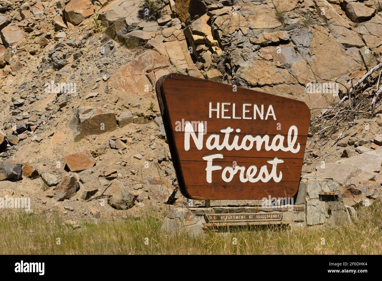 Helena National Forest Sign US Department of Agriculture Stock Photo ...
