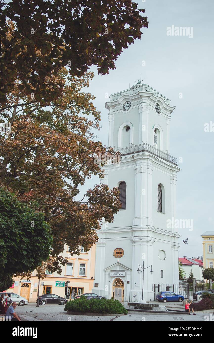 Przemysl, Poland - October, 2016: late Baroque Clock Tower, Wieza ...